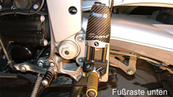 Dirt-resistant rail guide used in adjustable motorcycle's foot rest